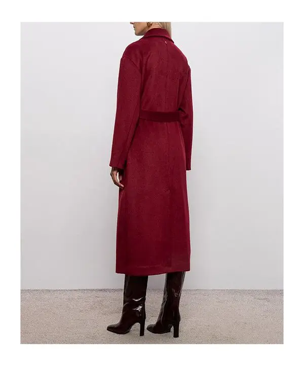 TWINSET Lapel Coat With Tie-waist