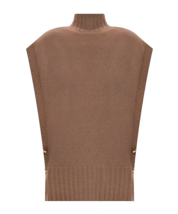 TWINSET Mock-neck Sleeveless Knit Vest