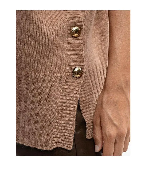 TWINSET Mock-neck Sleeveless Knit Vest
