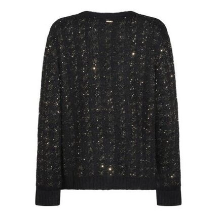 TWINSET Houndstooth Knit Sweater - Black