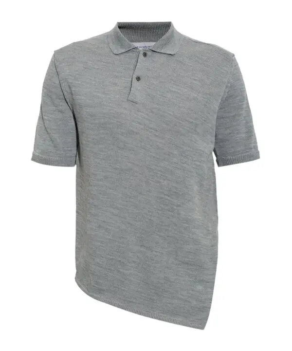 Comme Des Garçons Short-sleeved Polo Shirt With A Collar - Gray