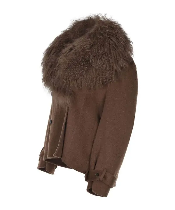 Giuseppe Di Morabito Belted Fur-collar Coat