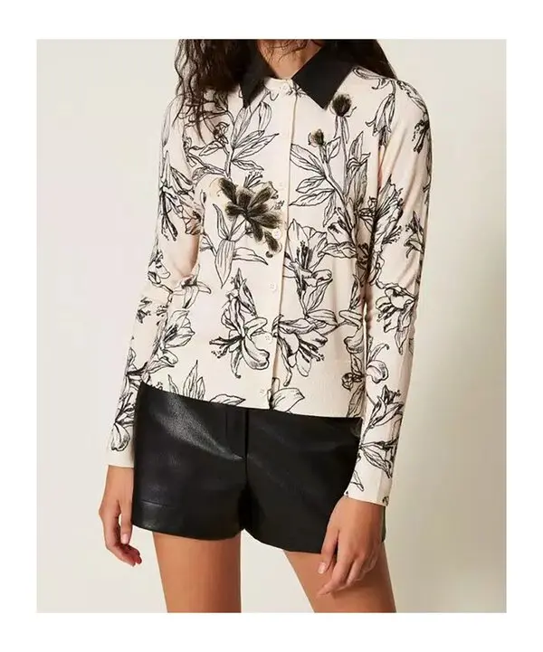 TWINSET Floral-patterned Knit Sweater
