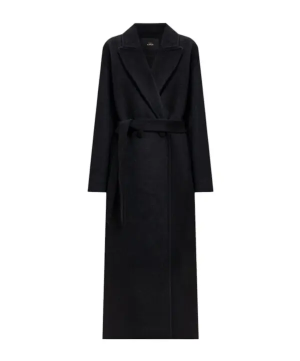 TWINSET Lapel Coat With Tie-waist