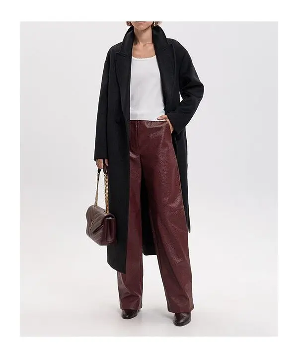 TWINSET Lapel Coat With Tie-waist