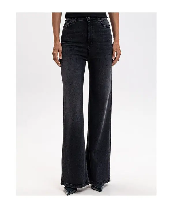 TWINSET High Waist Wide-leg Jeans