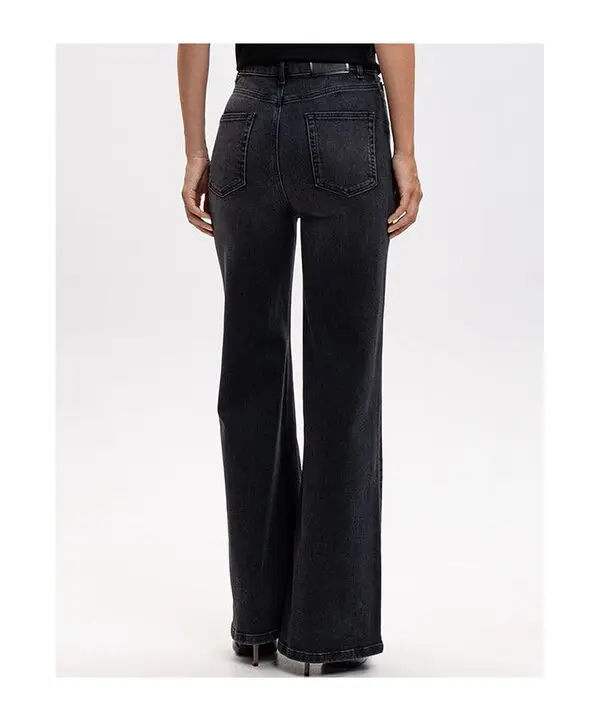 TWINSET High Waist Wide-leg Jeans