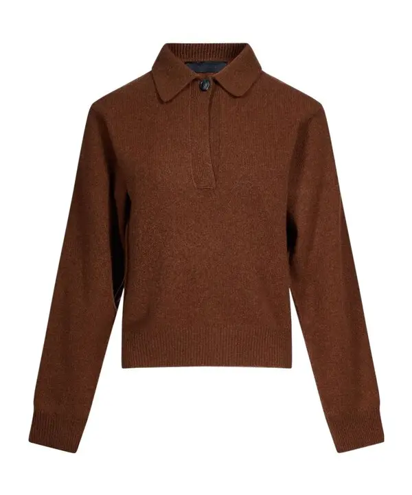 HAIKURE Long Sleeved Knitted Polo Top