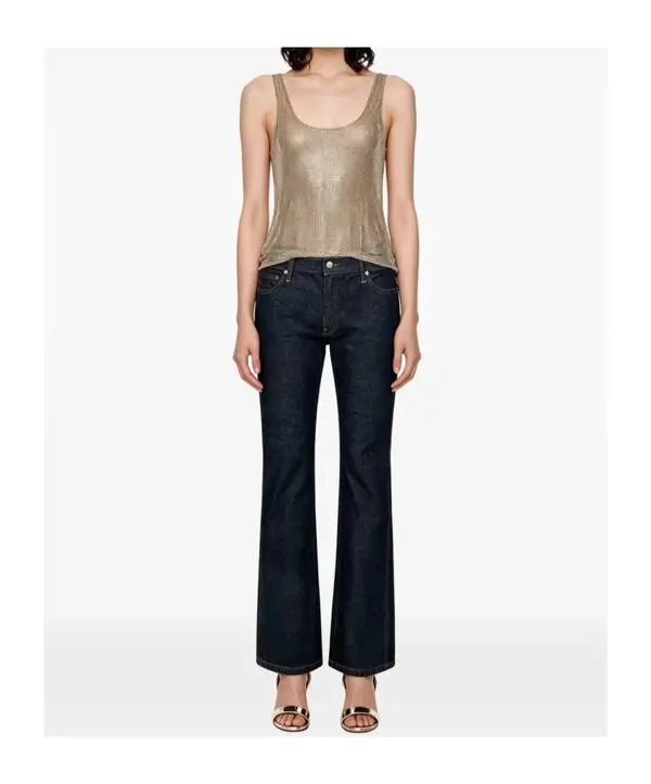 Giuseppe Di Morabito Embellished Mesh Tank Top - Gold