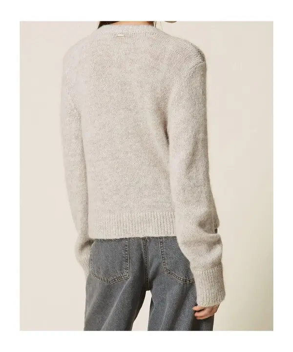 TWINSET Jacquard Diamond Cardigan