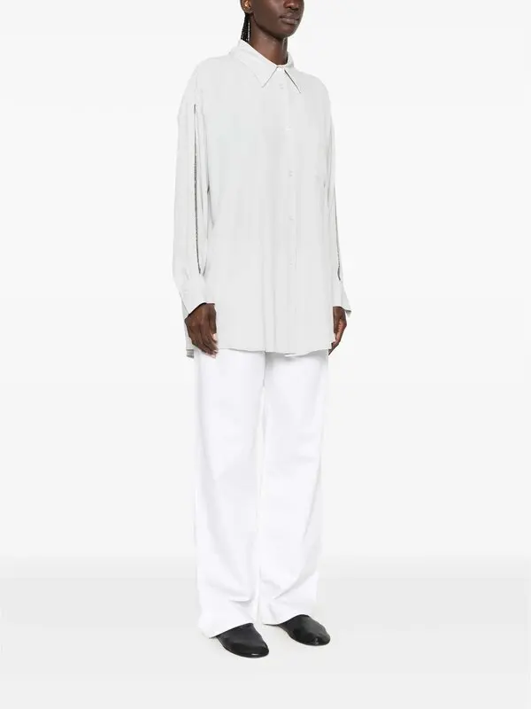 Fabiana Filippi Chain-embellished Long-sleeve Shirt