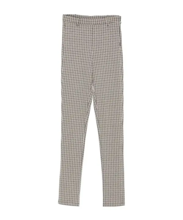 Patrizia Pepe Slim-fit Trousers With Houndstooth Pattern