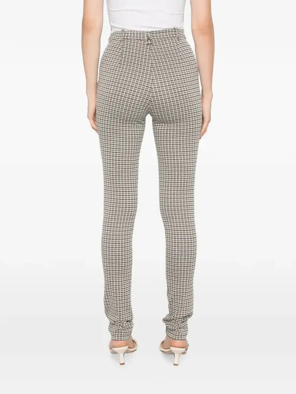 Patrizia Pepe Slim-fit Trousers With Houndstooth Pattern