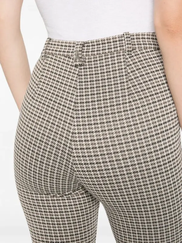 Patrizia Pepe Slim-fit Trousers With Houndstooth Pattern