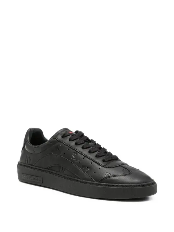 Dsquared2 Rider Logo-embossed Leather Sneakers