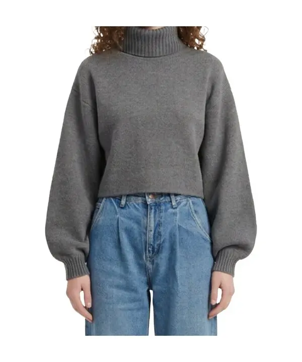 THE FRANKIE SHOP Turtleneck Long-sleeve Sweater - Gray