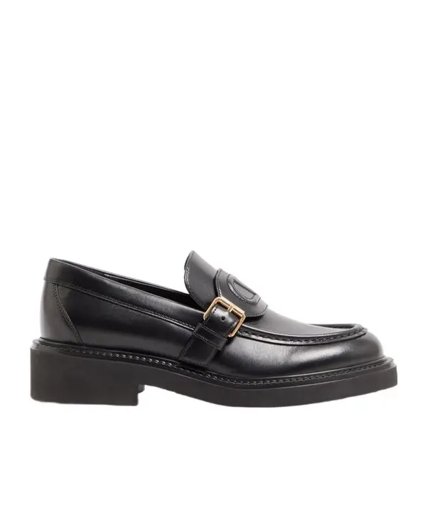 Valentino Garavani Vlogo Signature Embossed Slip-on Loafers