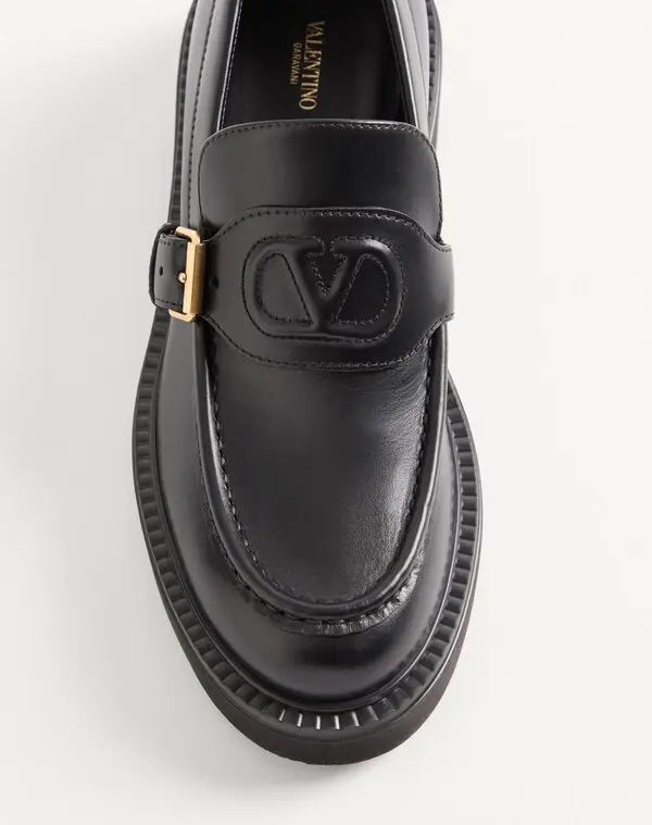 Valentino Garavani Vlogo Signature Embossed Slip-on Loafers
