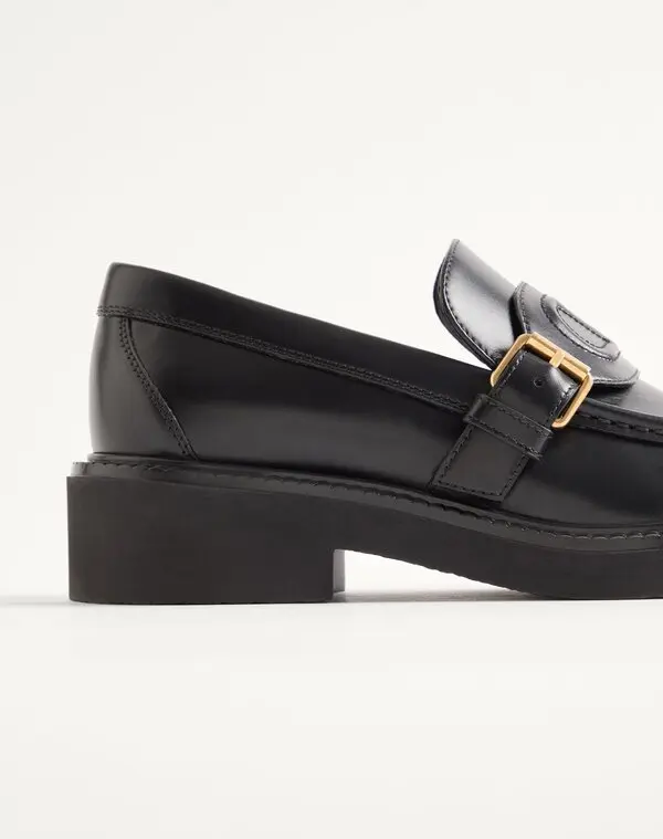 Valentino Garavani Vlogo Signature Embossed Slip-on Loafers