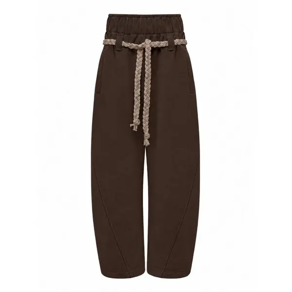 MANDRAGORA Relaxed Cotton Sweatpants Sento - Brown