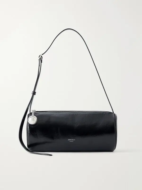 JIMMY CHOO Tube Mini Leather Shoulder Bag - Black