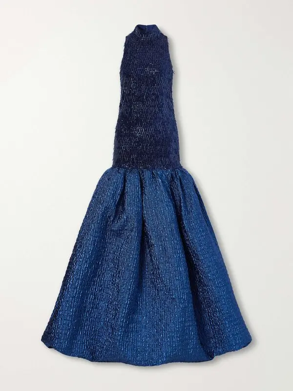 DIMA AYAD Sequin-embellished Cloqué Gown