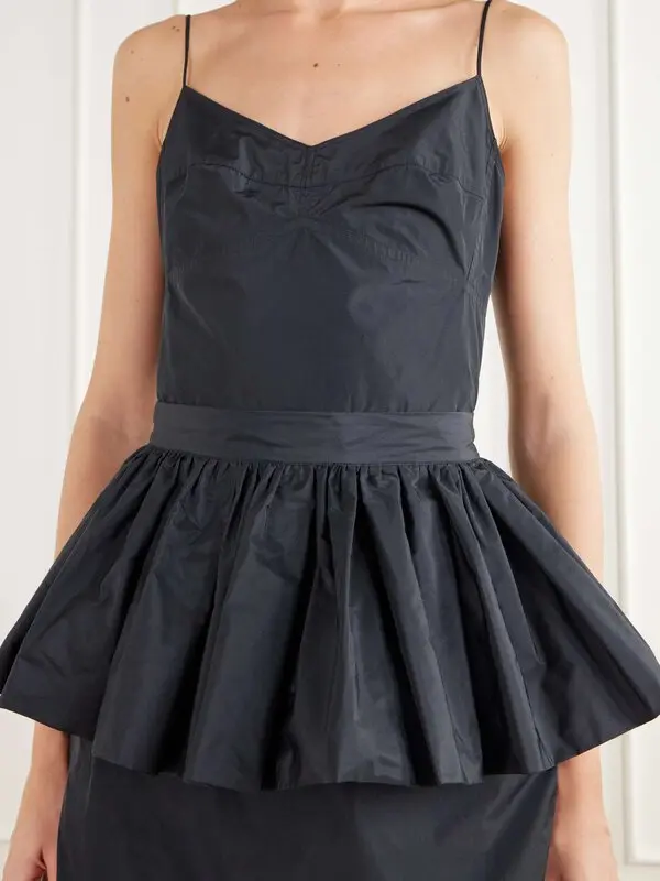Stella McCartney Peplum Taffeta Midi Dress