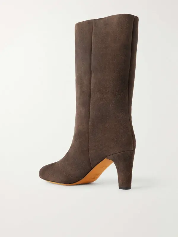 MARYAM NASSIR ZADEH Sandra 95 Paneled Suede Knee Boots