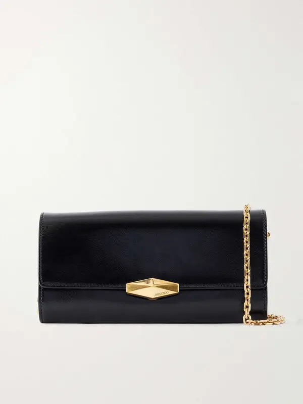 JIMMY CHOO Cinch Leather Clutch