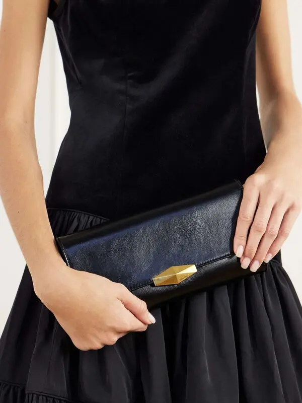 JIMMY CHOO Cinch Leather Clutch
