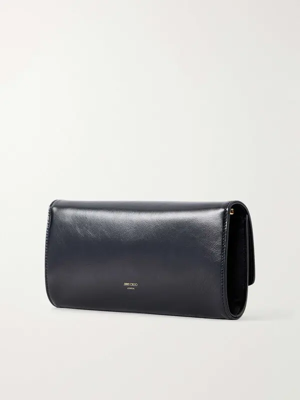 JIMMY CHOO Cinch Leather Clutch