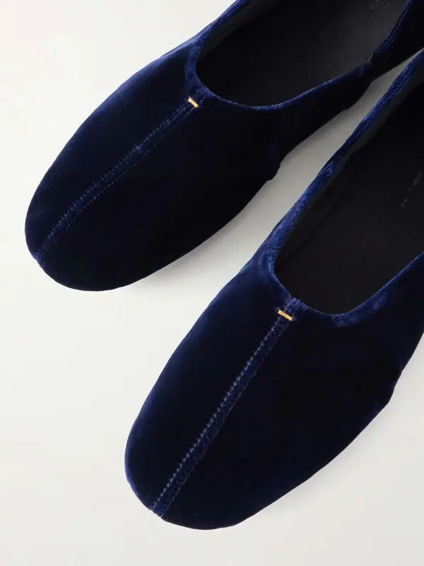 Khaite Jane Velvet Ballet Flats