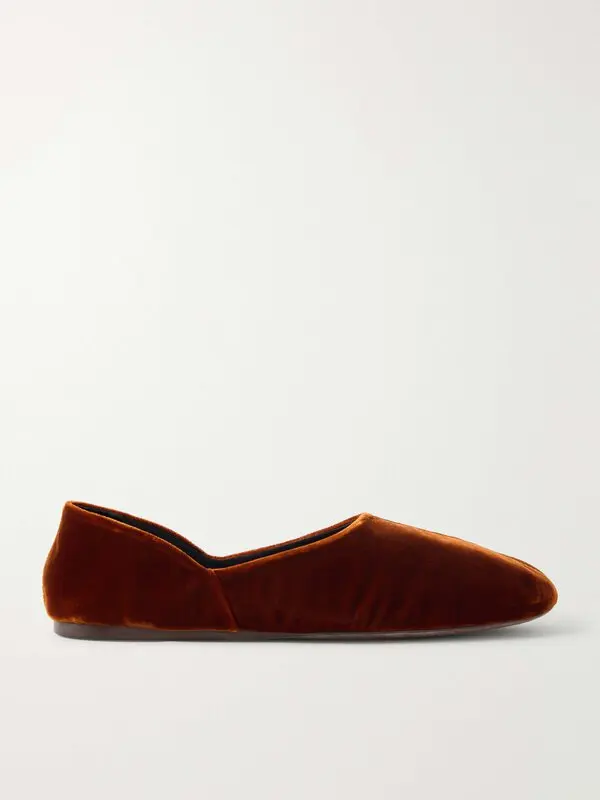 Khaite Jane Velvet Ballet Flats