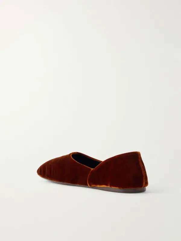 Khaite Jane Velvet Ballet Flats
