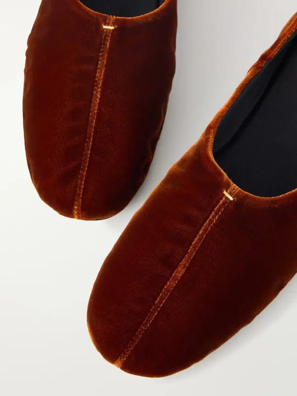 Khaite Jane Velvet Ballet Flats