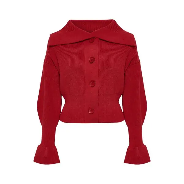 THISISU COLLECTION Iris Wide Collar Knit Cardigan