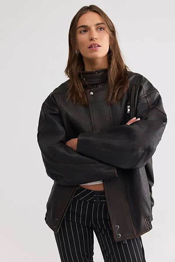 AGOLDE Danver Moto Leather Jacket
