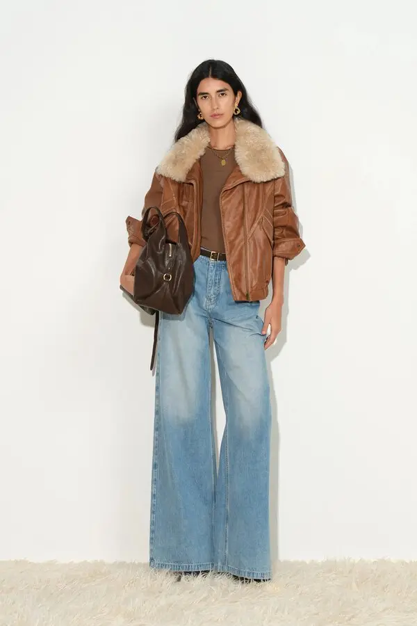 Fabrique Sloane Vintage Padded Biker Jacket In Vegan Leather
