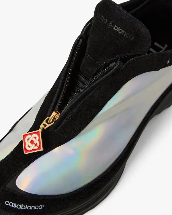 Casablanca Black & Silver Stade Zip Sneaker - Multicolor