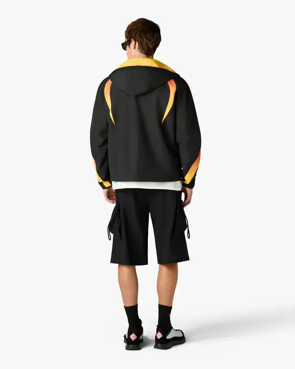 Casablanca Black & Gradient Zip-up Hooded Jacket