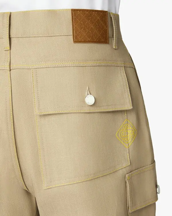 Casablanca Beige Desert Canvas Denim Jeans