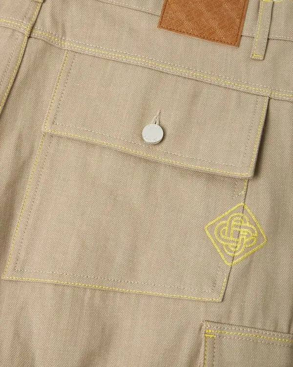 Casablanca Beige Desert Canvas Denim Jeans