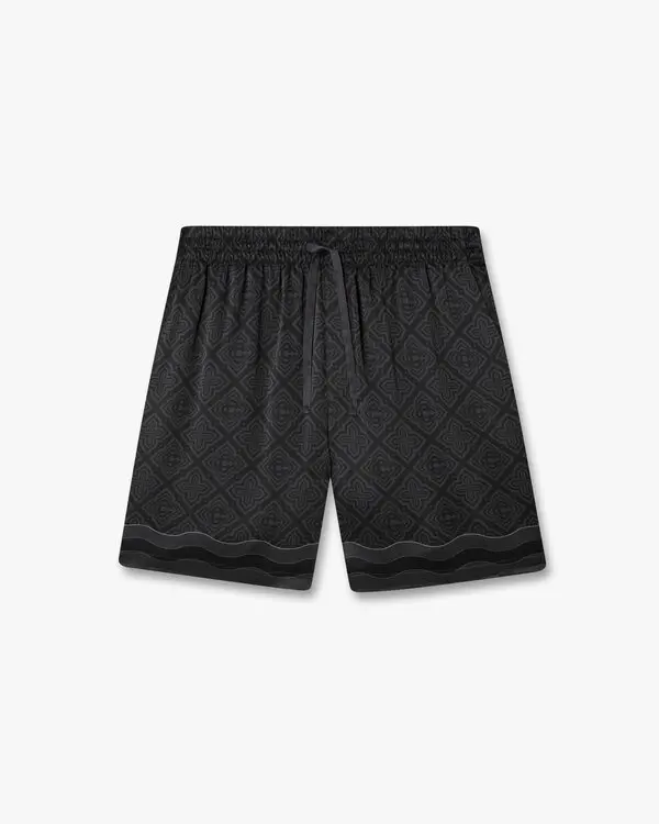 Casablanca Radiating Monogram Silk Shorts