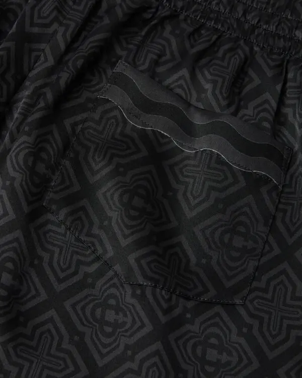 Casablanca Radiating Monogram Silk Shorts