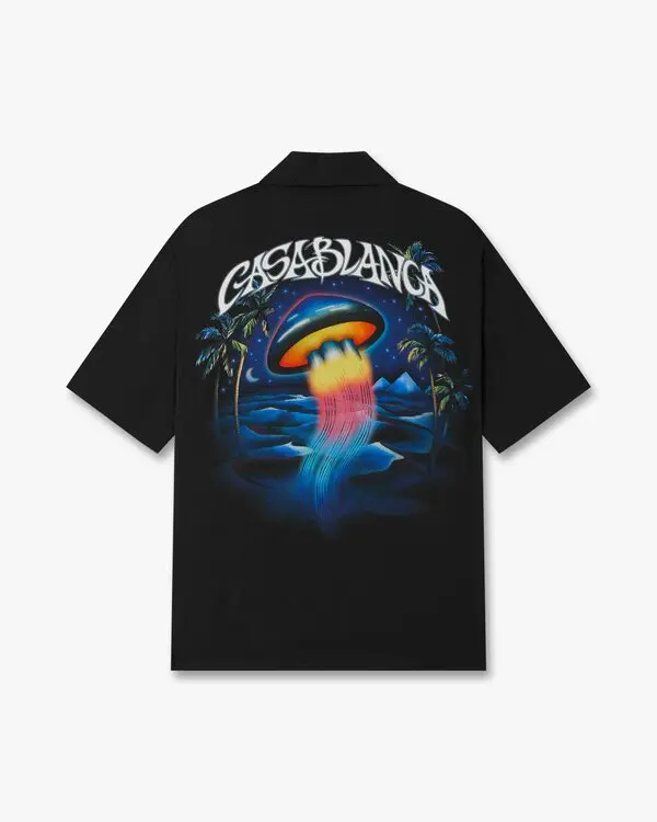 Casablanca Sahara Twilight Short Sleeve Silk Shirt