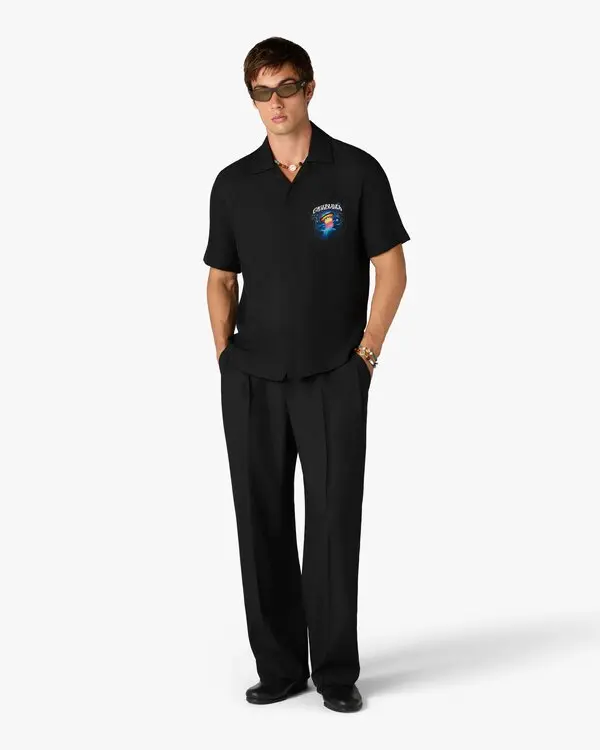 Casablanca Sahara Twilight Short Sleeve Silk Shirt