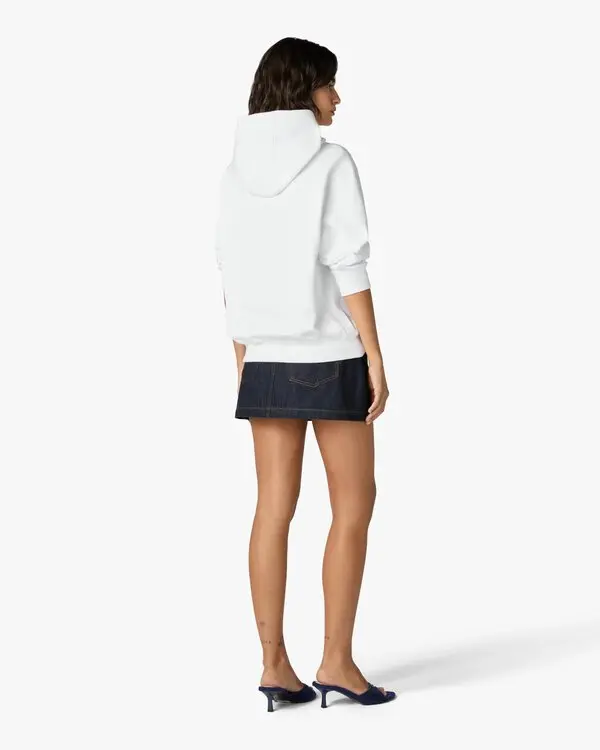 Casablanca Meduse Stacked Logo Hooded Sweatshirt - White
