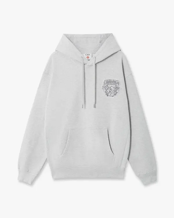 Casablanca Grey Eveil Ancestral Applique Hooded Sweatshirt