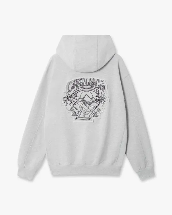 Casablanca Grey Eveil Ancestral Applique Hooded Sweatshirt