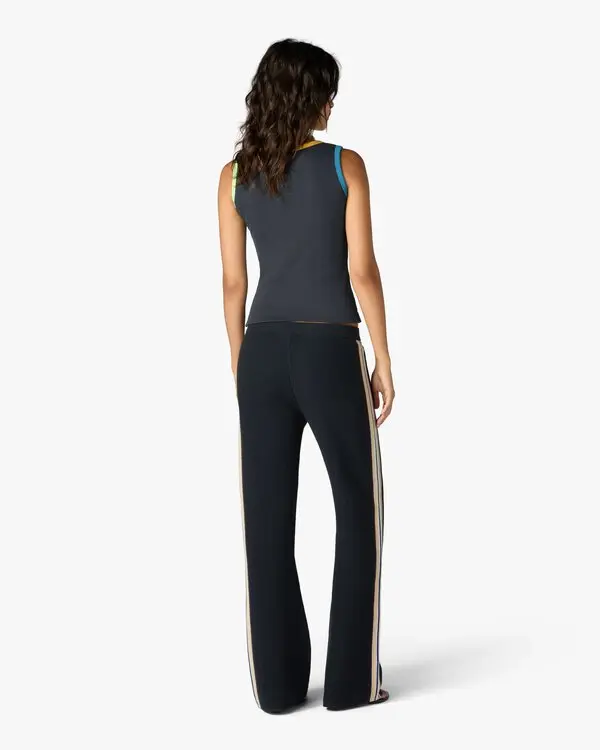 Casablanca Navy Colourblock Ribbed Tank Top